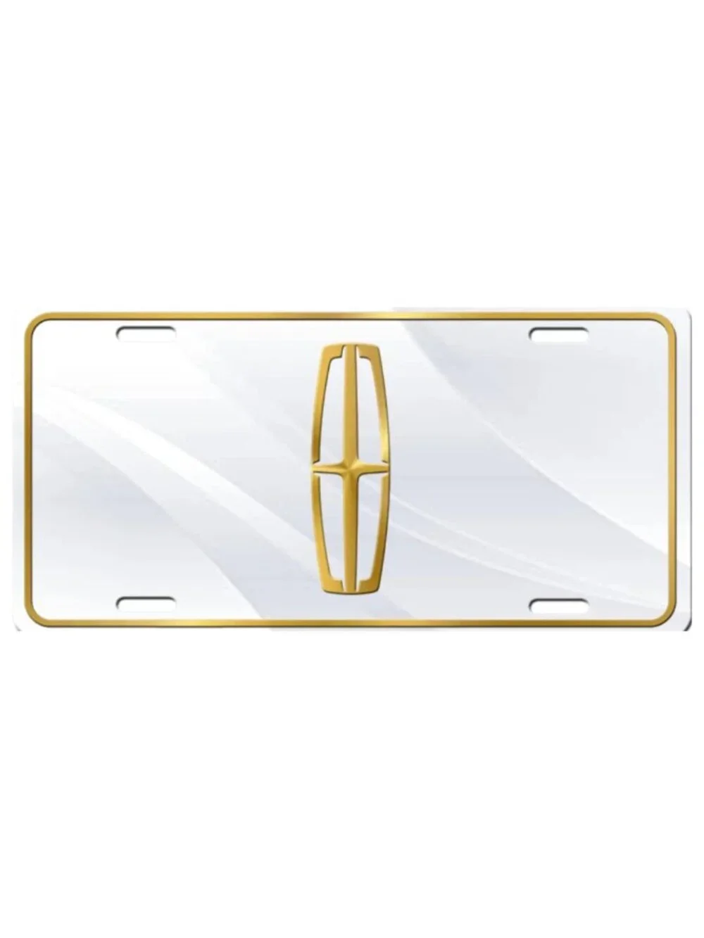 Accents | Simulated Gold Lincoln Emblem Logo On Aluminum Vanity License ...